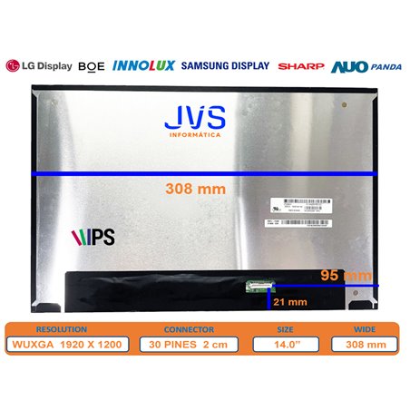 Pantalla N140JCG-GS9 REV.C5 FullHD+ 30 PIN... | JVS