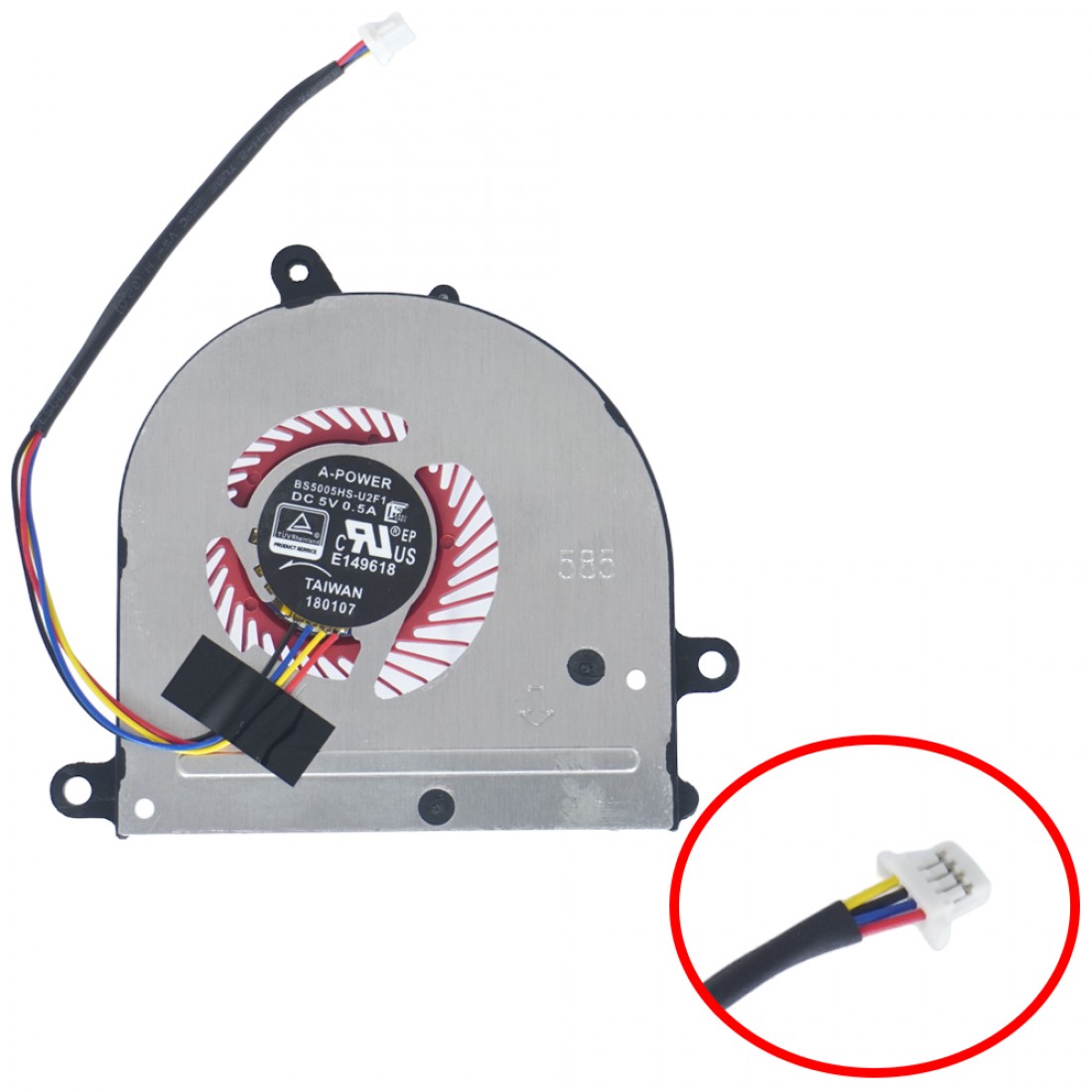 BS5005HS-U2F1 - Ventilador CPU para MSI PS42 PE42 4pin | JVS